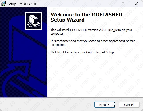 Installation and activation MDflasher